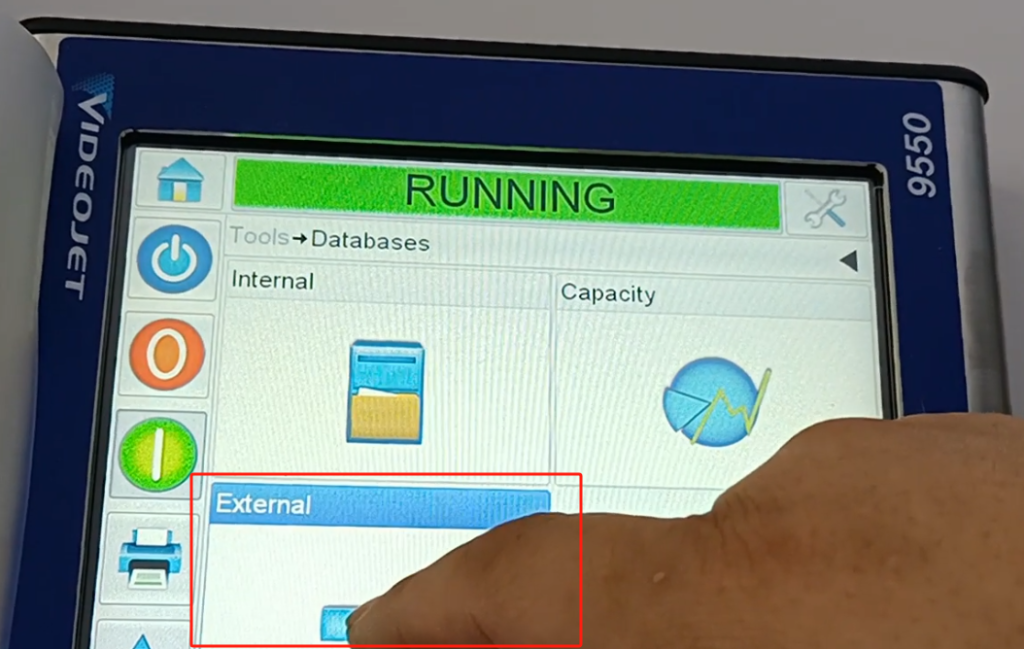 Editing and insertion of Videojet 9550 labeling machine information ...