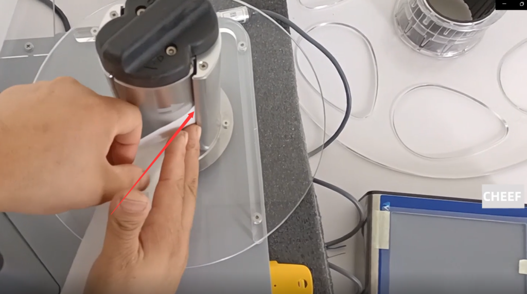 How is the Videojet 9550 sticker label and carbon tape installed ...